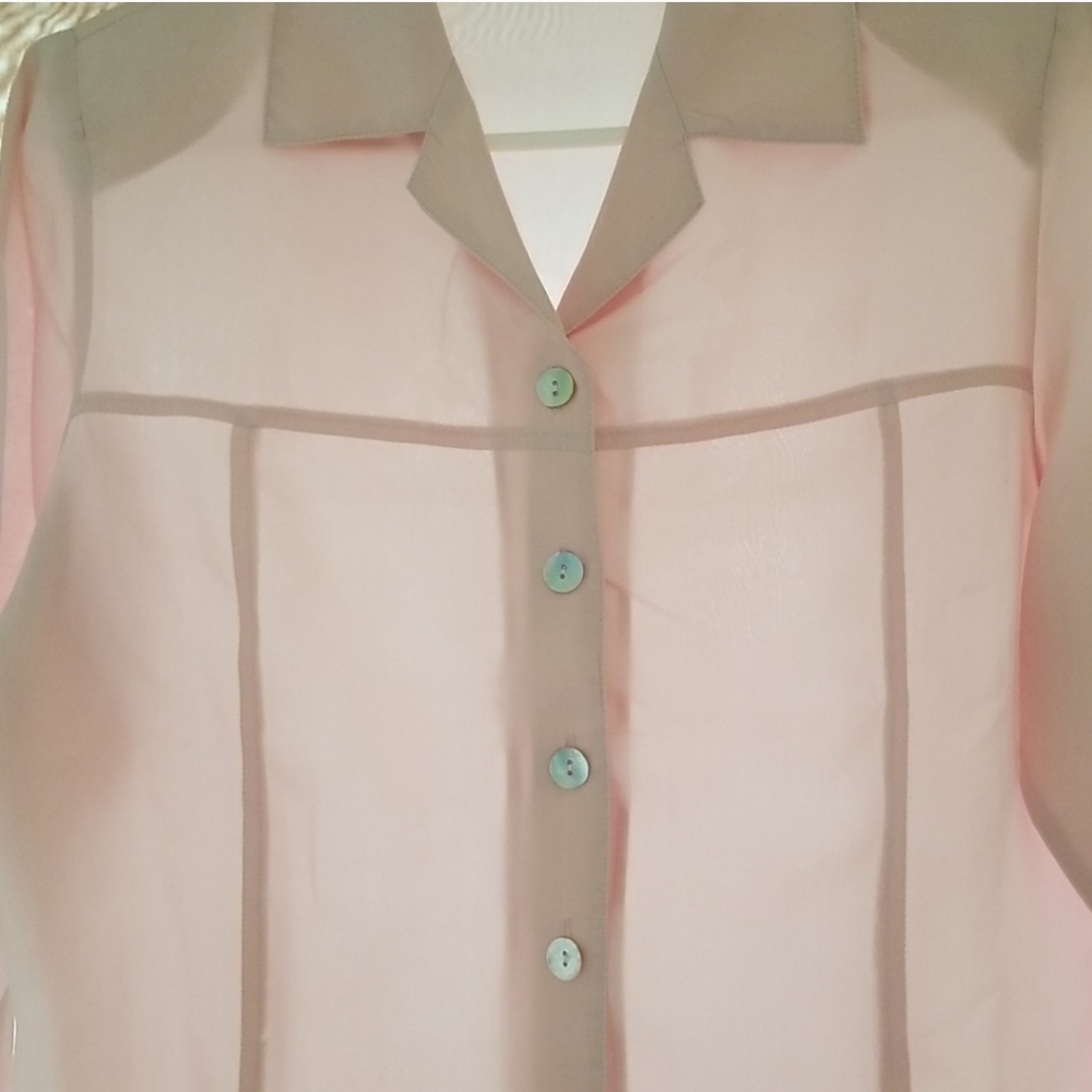Blush Matte Silk Blouse - Gem